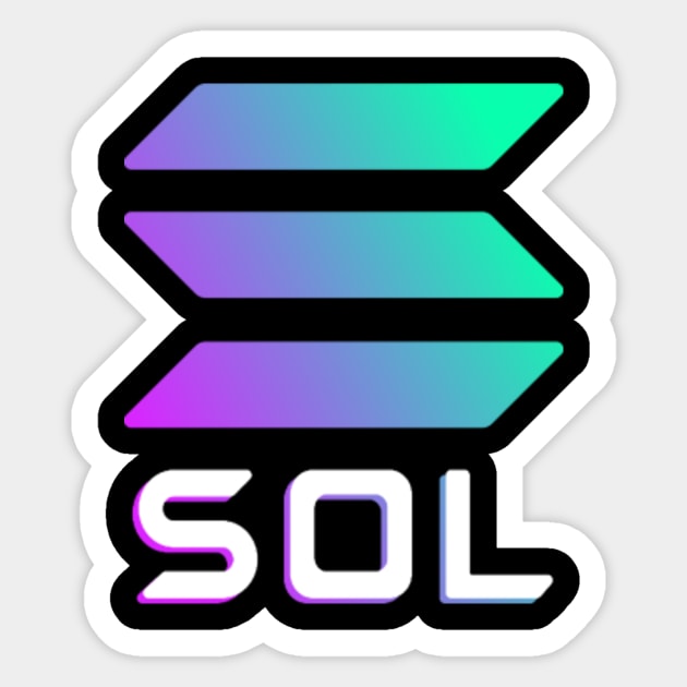Solana Sol Crypto Logo Solana Crypto Sticker Teepublic